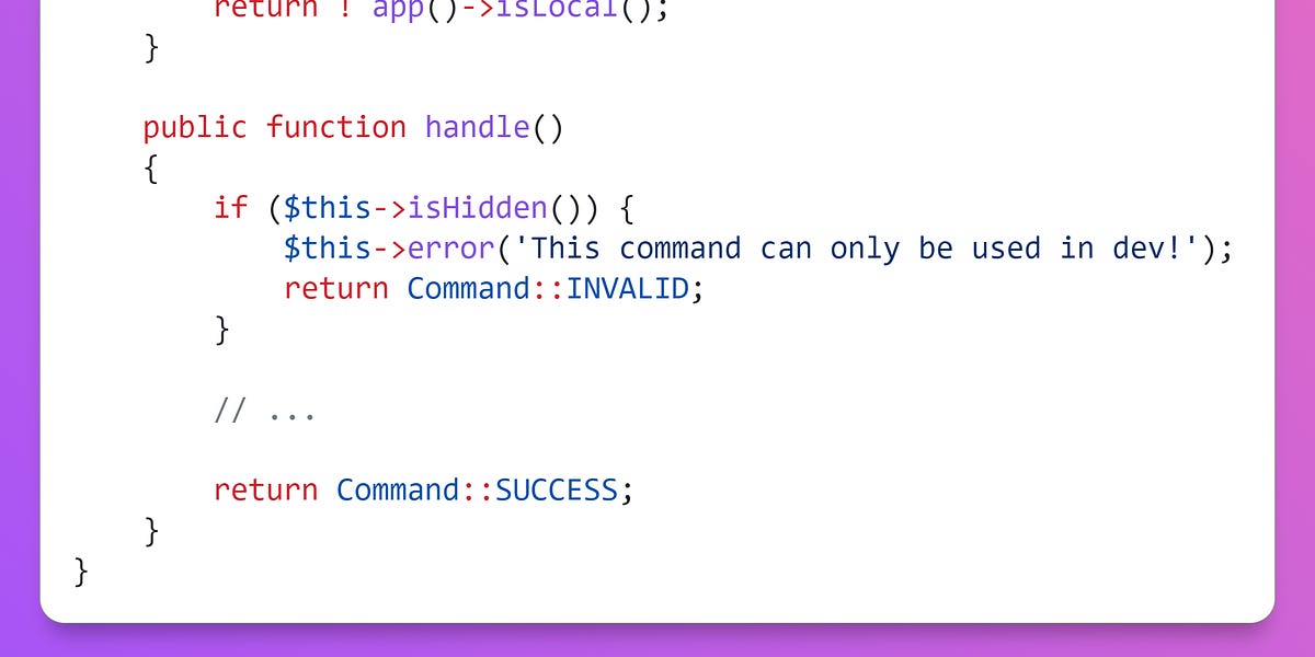 Security Tip Disable Dev And Test Commands In Production